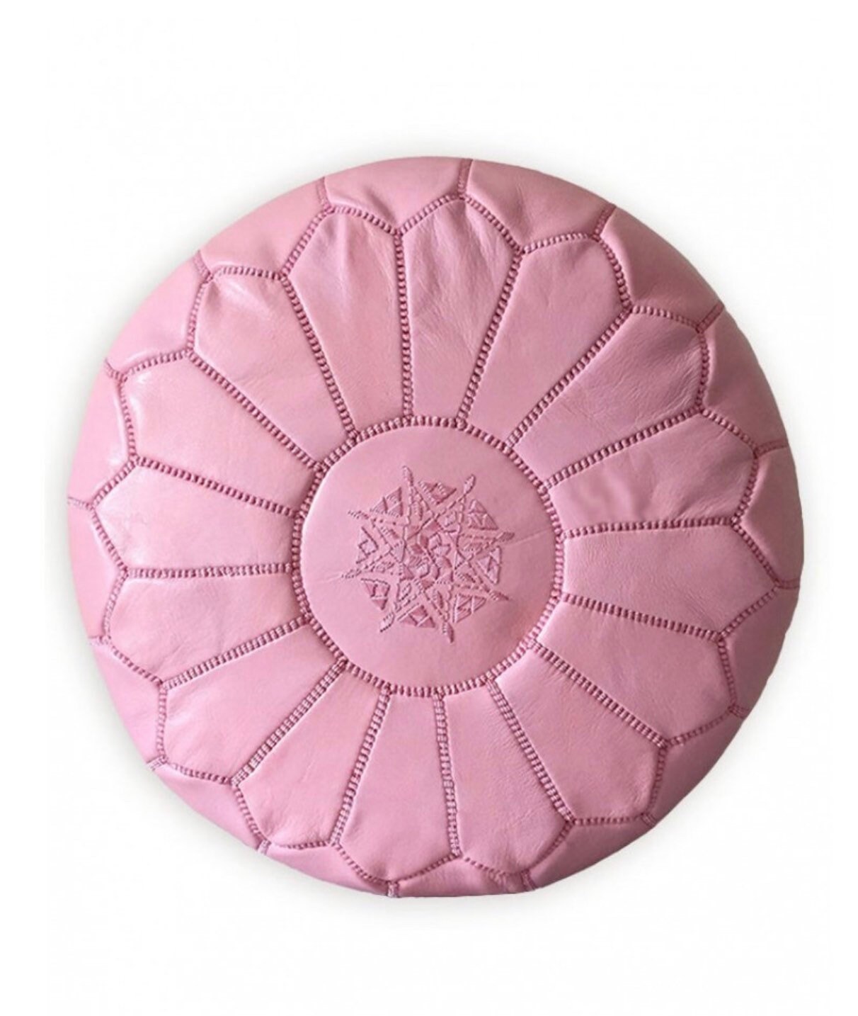 Pink Pouf in 100% Handmade Leather High-end. - Etsy