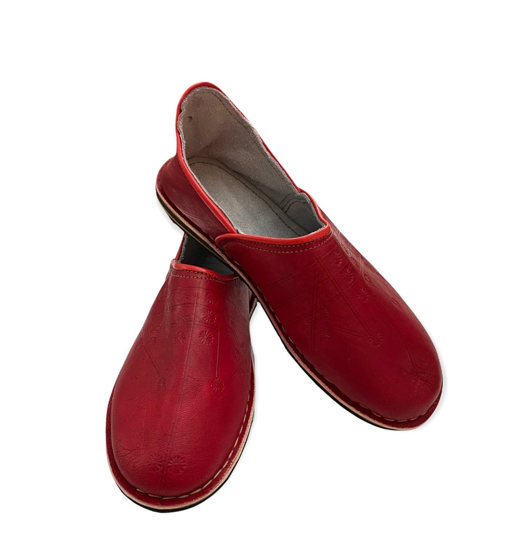 Genuine Leather Moroccan Babouche - Handmade Men's Slippers - Comfort ...