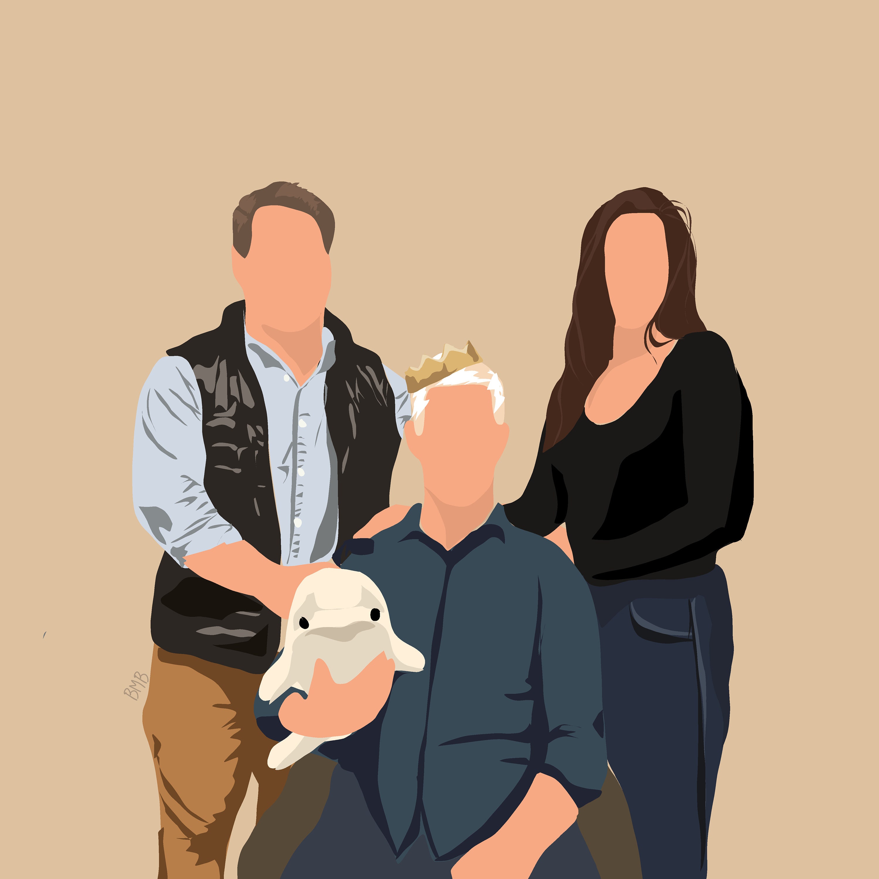 Custom Faceless Portrait Digital Art Minimalist | Etsy Custom Faceless Portrait Digital Art Minimalist | Etsy