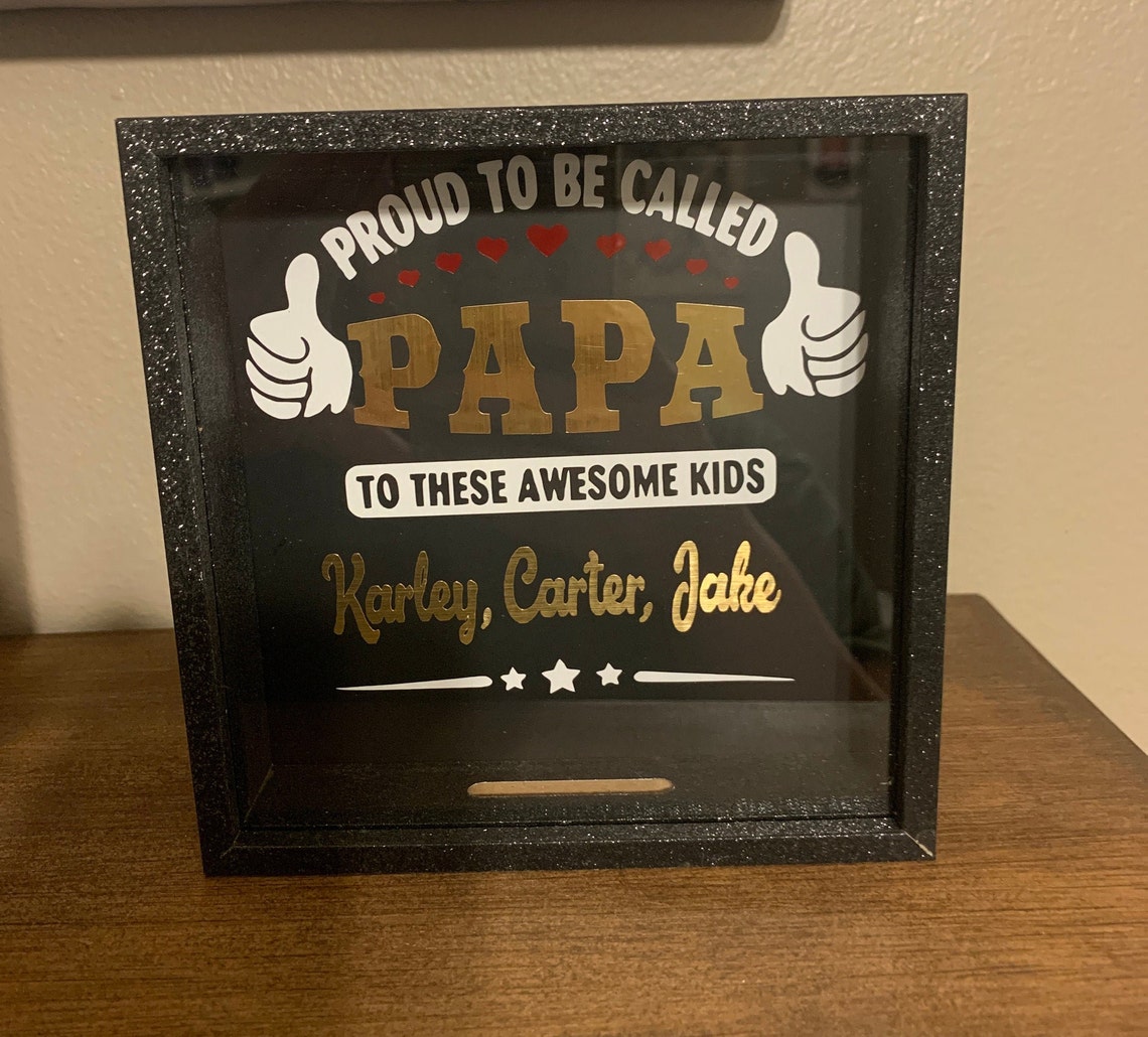 Personalized Fathers Shadow Box/ Grandfather/ Husband - Etsy