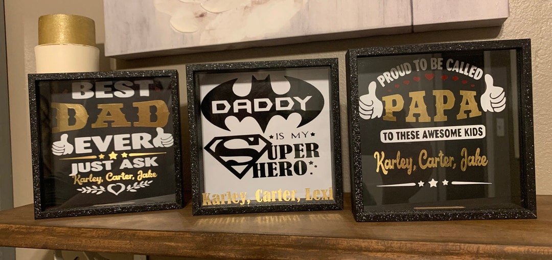 Personalized Father’s Shadow Box/ Grandfather/ Husband - Etsy