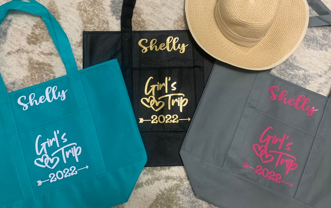 Personalized Girls Trip Tote Bags - Etsy
