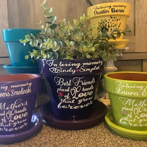 Personalized Memorial Pot /bereavement Gift - Etsy