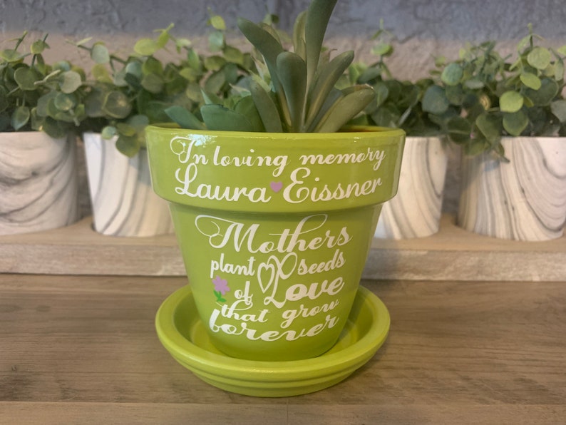 Personalized Memorial Pot /bereavement Gift - Etsy