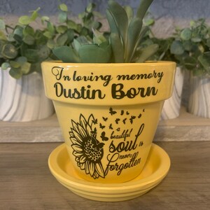 Personalized Memorial Pot /bereavement Gift - Etsy