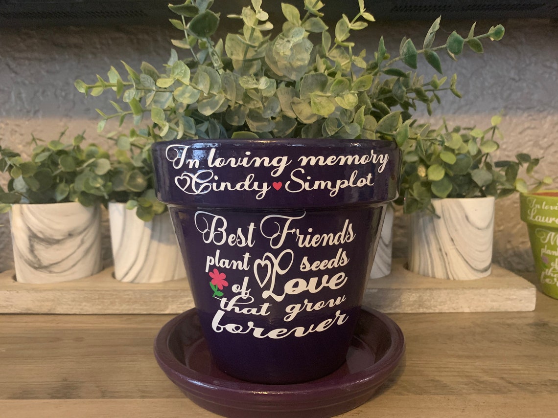 Personalized Memorial Pot /bereavement Gift - Etsy