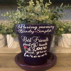Personalized Memorial Pot /bereavement Gift - Etsy