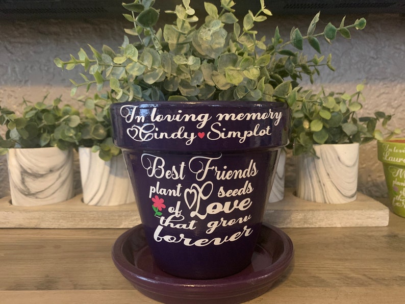 Personalized Memorial Pot /bereavement Gift - Etsy
