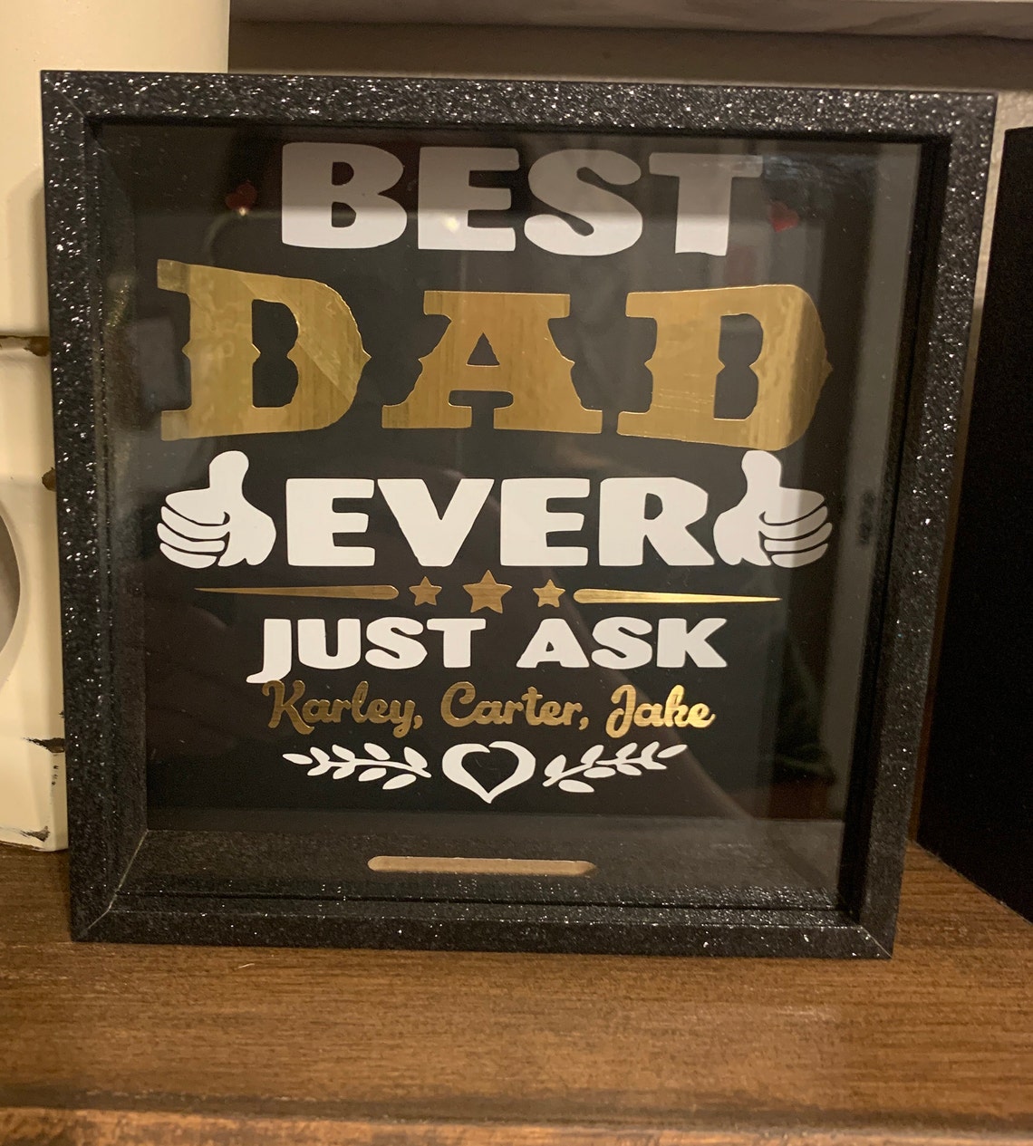Personalized Fathers shadow box/ grandfather/ husband | Etsy