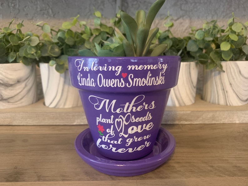 Personalized Memorial Pot /bereavement Gift - Etsy