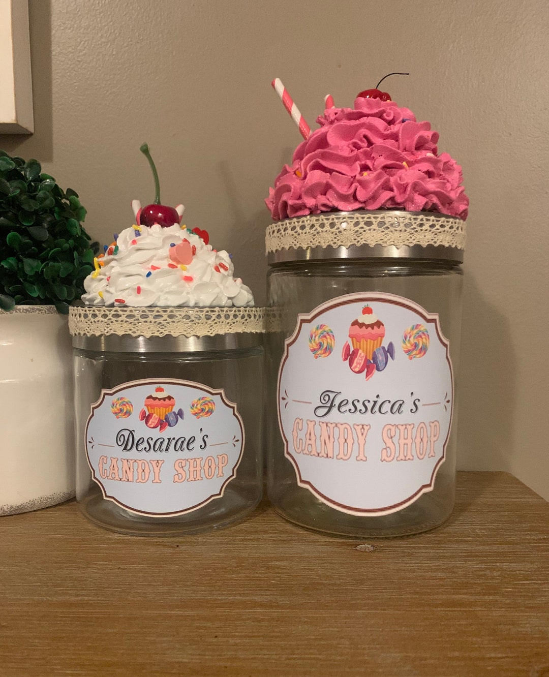 Personalized Vintage Looking Candy Shop Jars - Etsy