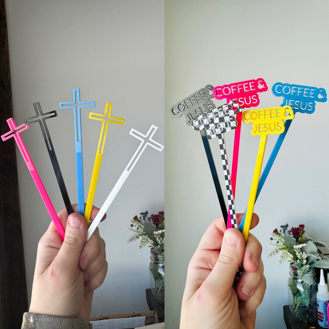 Jesus Drink Stir Sticks Coffee Acrylic Svg File - Etsy