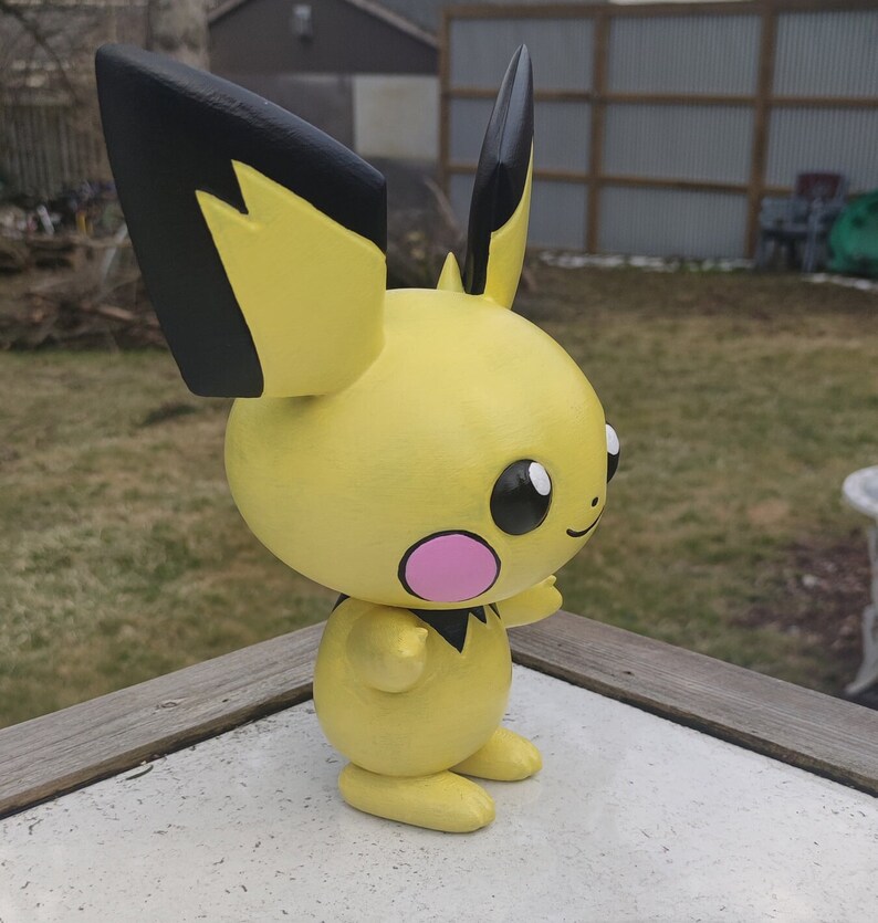Life-size Pichu Pokémon 3D Printed & Hand-painted Prop (made to Order ...