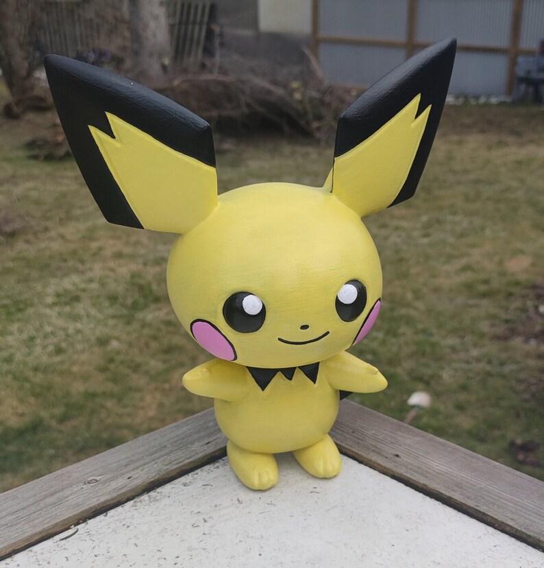 Life-size Pichu Pokémon 3D Printed & Hand-painted Prop made to Order - Etsy