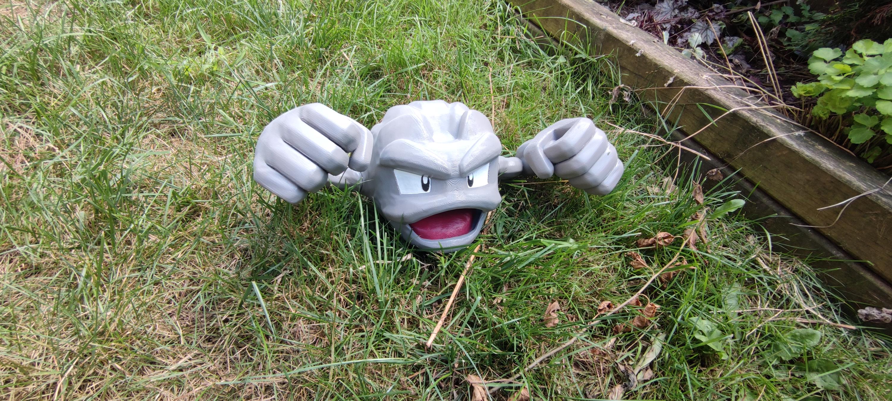 Life-size Geodude Pokémon 3D Printed & Hand-painted Prop (made to Order ...