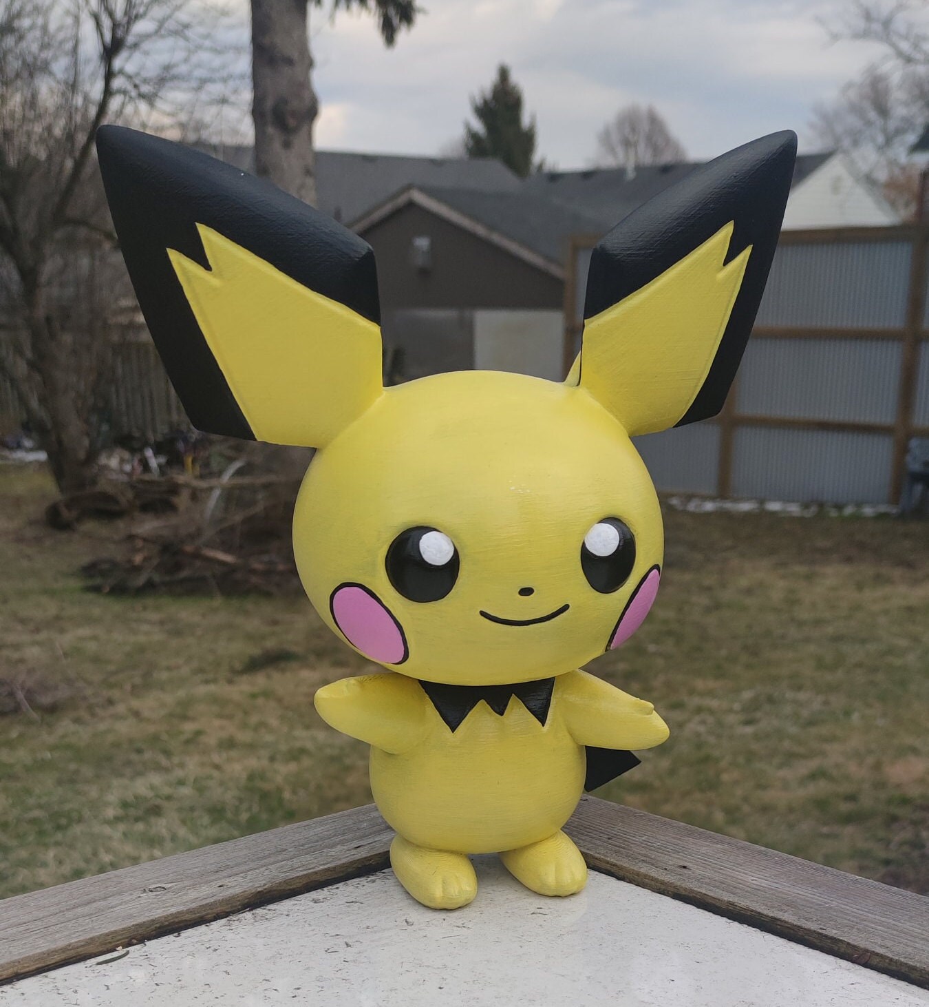 Life-size Pichu Pokémon 3D Printed & Hand-painted Prop made to Order - Etsy