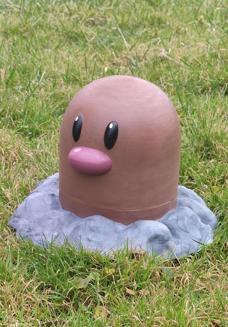Life-size Diglett Pokémon 3D Printed & Hand-painted Prop made to Order ...