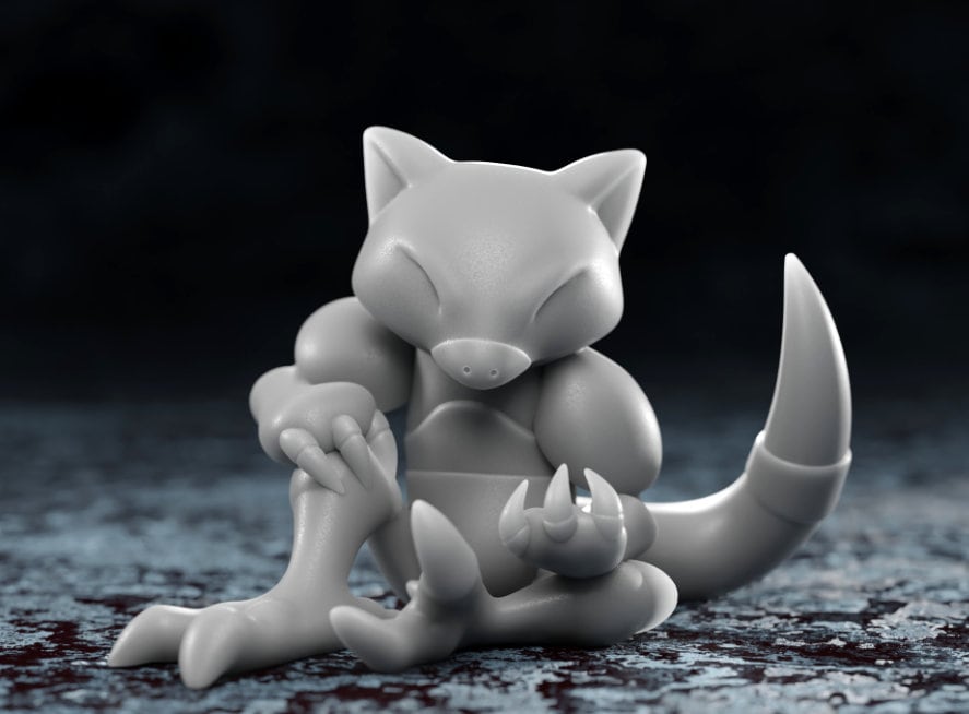 Life-size Abra Pokémon 3D Printed & Hand-painted Prop made to Order - Etsy