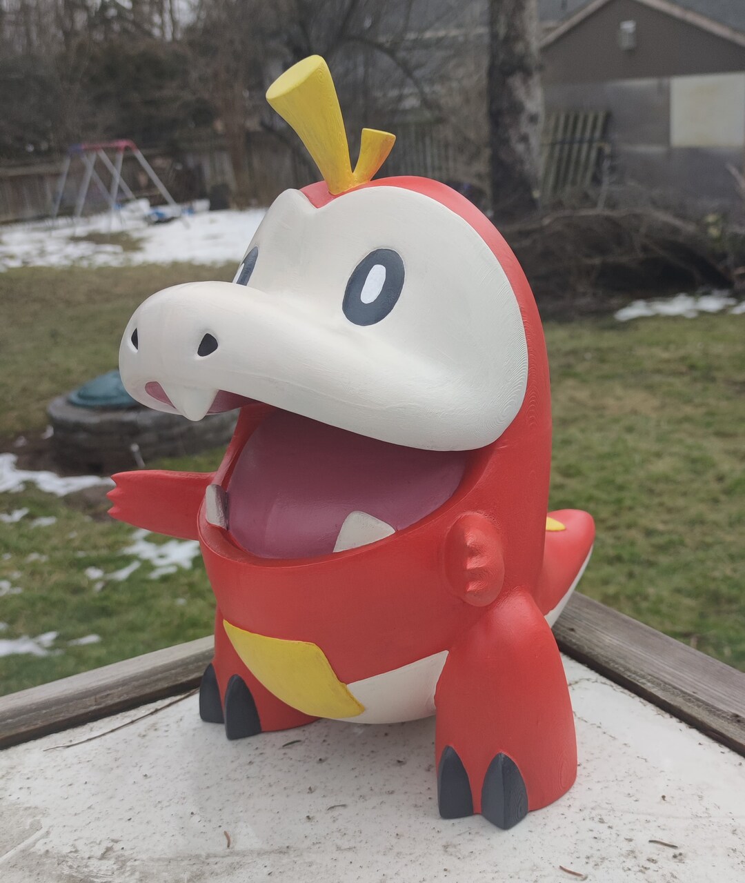 Life-size Fuecoco Pokémon 3D Printed & Hand-painted Prop - Etsy