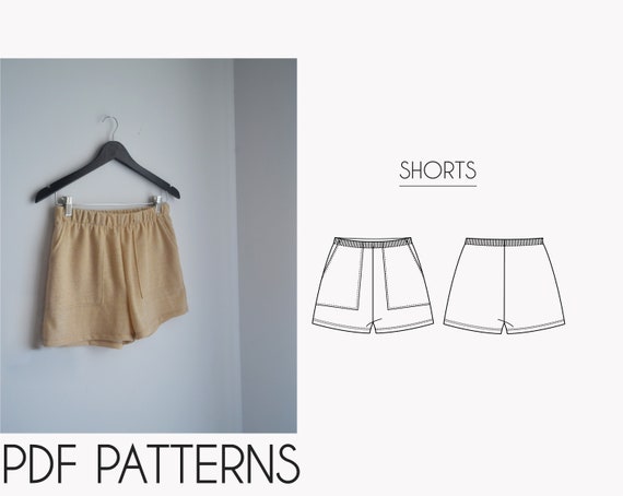 Shorts PDF Sewing Patterns XS to XXL Digital Patterns | Etsy
