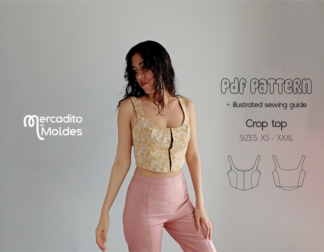 Crop Top PDF Sewing Patterns - XS to XXXL - Digital Patterns + Sewing Guide - Etsy