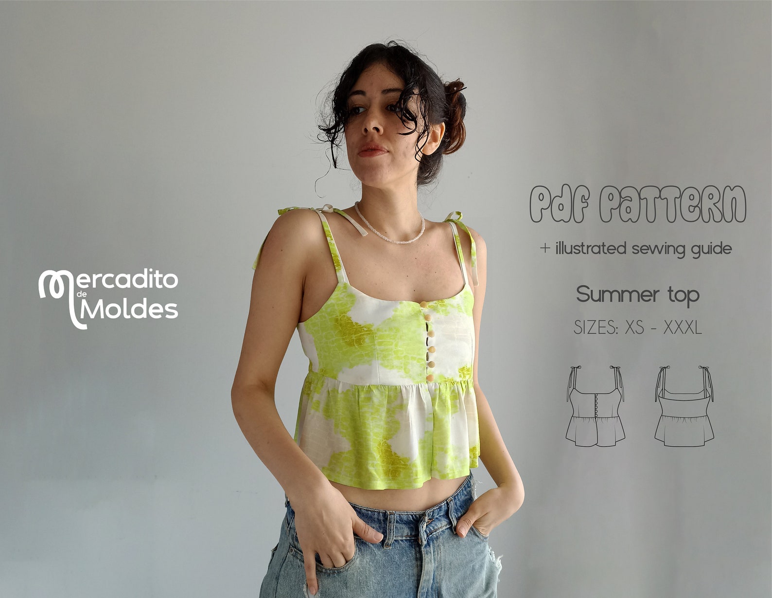 Summer Top PDF Sewing Patterns - XS to XXXL - Digital Patterns + Sewing ...