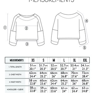 Sweater Oversized Sweatshirt PDF Sewing Patterns - XS to XXL - Digital ...