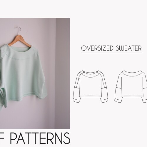 Oversized T-shirt PDF Sewing Patterns XS to XXL Digital - Etsy