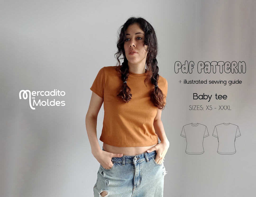 Baby Tee PDF Sewing Patterns - XS to XXXL - Digital Patterns + Sewing ...