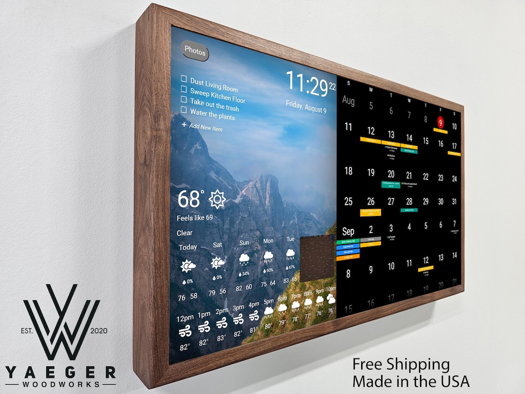 24in Touchscreen Smart Calendar / Dakboard/ Smart Wall Display / Photo ...