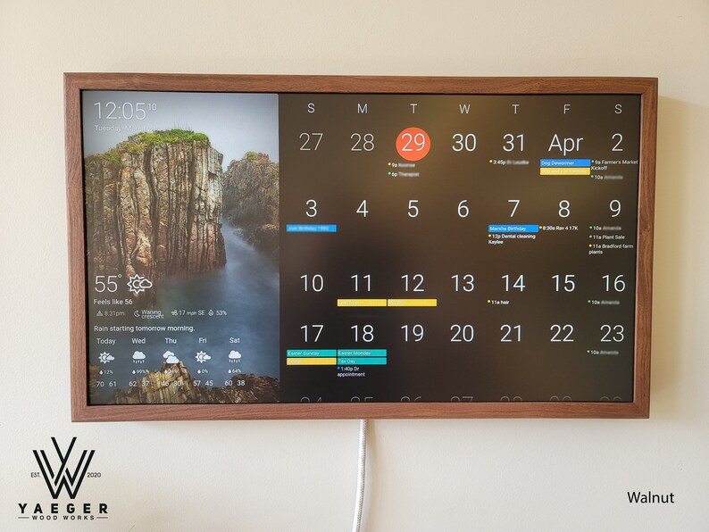 27in Smart Calendar / Smart Wall Display / Photo Viewer | Etsy