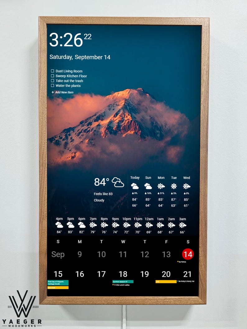 24in Touchscreen Smart Calendar / Dakboard/ Smart Wall Display / Photo ...
