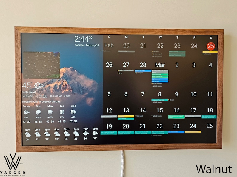 27in QHD Smart Calendar / Smart Wall Display / Photo Viewer - Etsy
