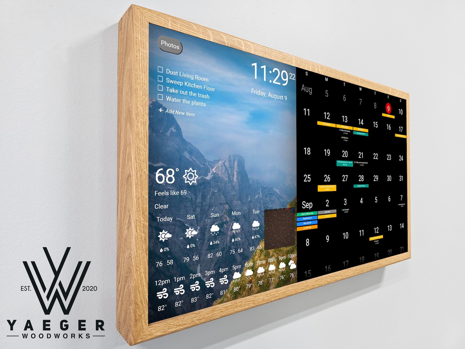 24in Touchscreen Smart Calendar / Dakboard/ Smart Wall Display / Photo ...