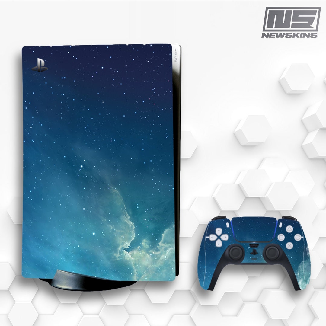 PS5 Skin Blue Cosmos Playstation 5 Galaxy Space Astral Full Vinyl Wrap ...