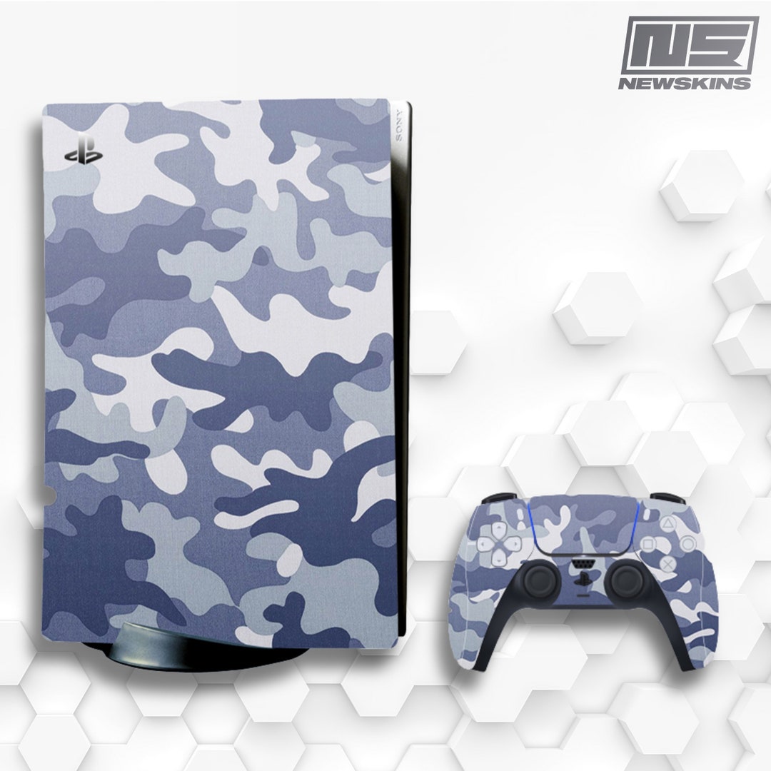 PS5 Skin Snow Camo Playstation 5 White Camouflage Full Vinyl Wrap PS5 ...