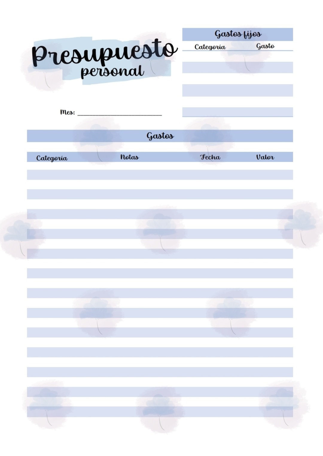 Presupuesto Personal