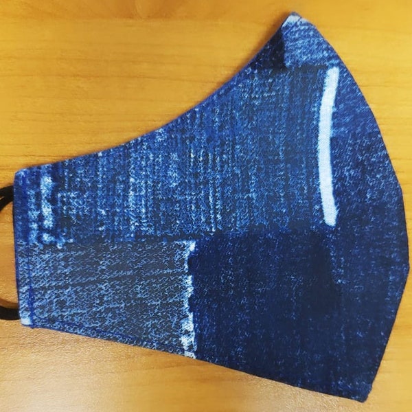 Denim Face Mask - Etsy
