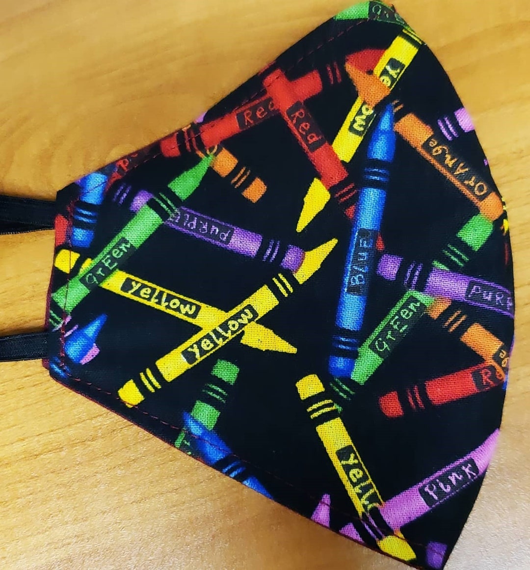 Crayons Face Mask With Nose Wire | Elastic With Adjustable Ear Loop ...