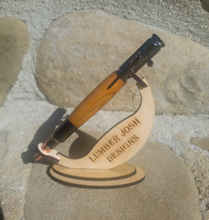 30 Caliber Gun Metal Bolt Action Pen Purpleheart Walnut Maple Cherry ...