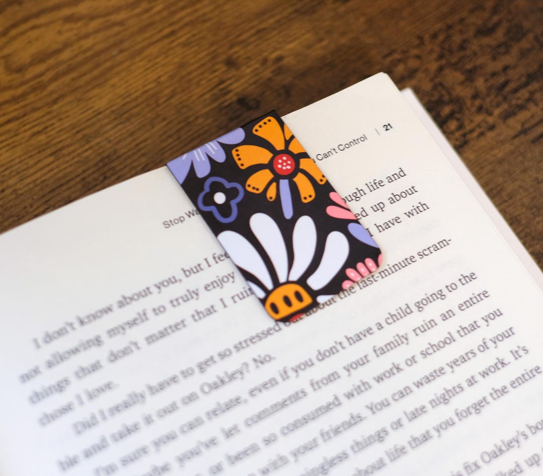 Magnetic Bookmark, Handmade, Multi-colored, Flowers, Read, Book ...