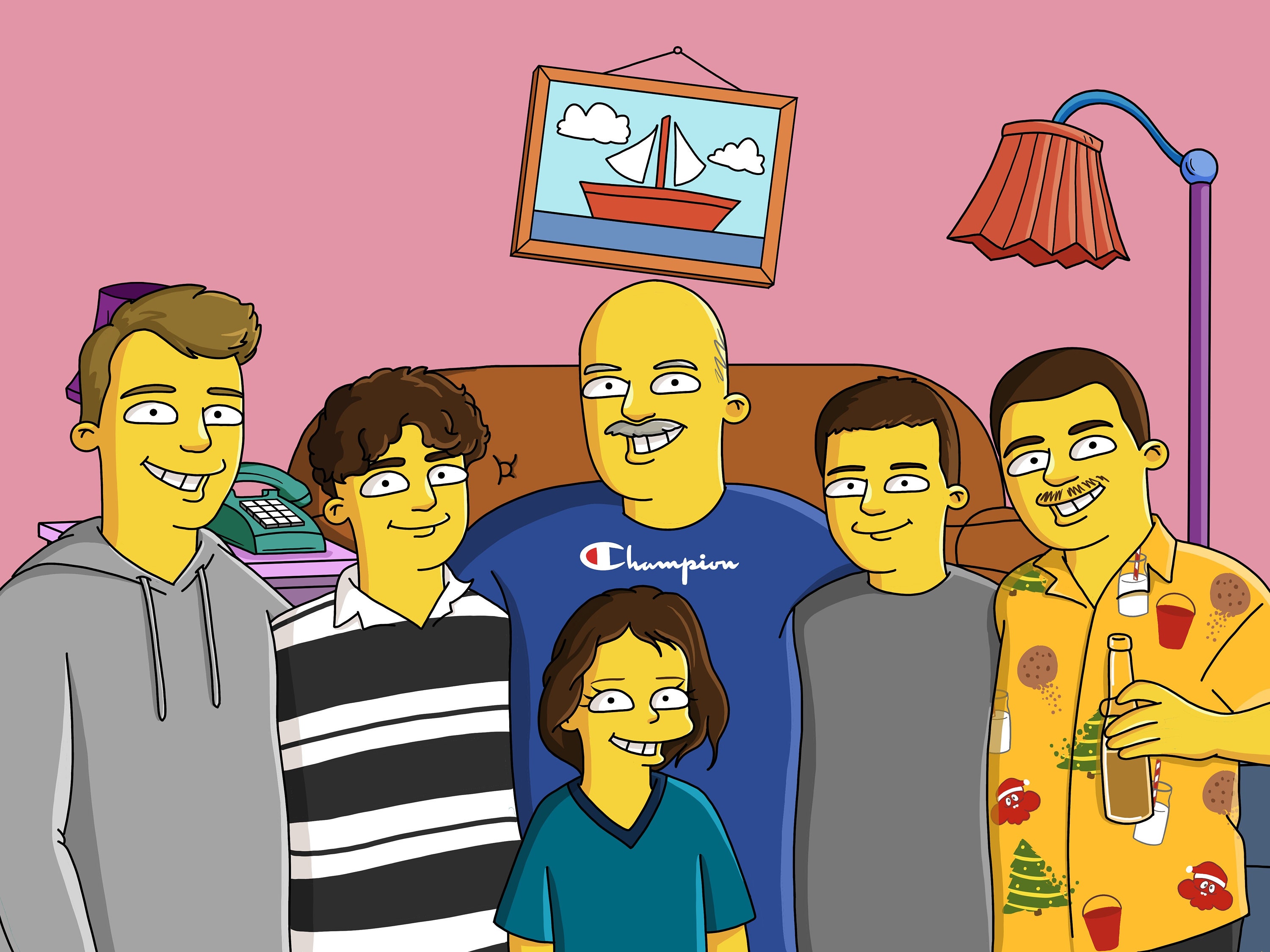 Color Me Yellow, Simpsons Cartoon Portrait,yellow Portrait, Custom ...