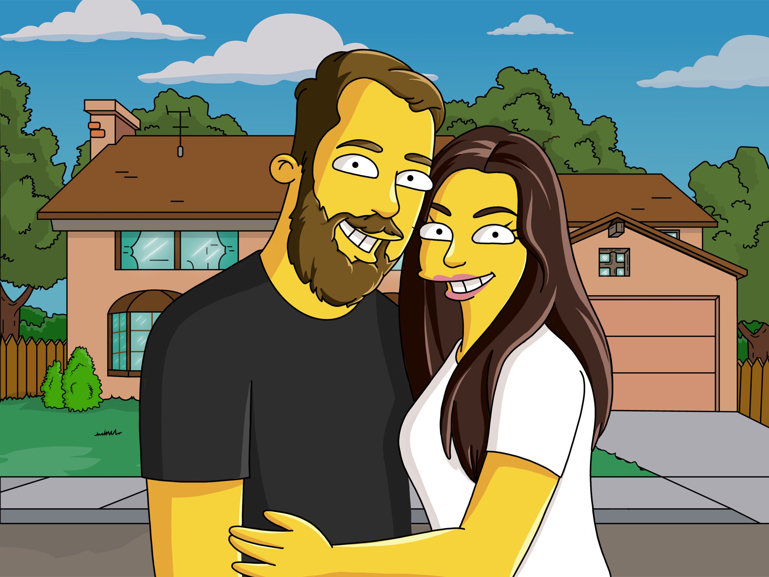 Color Me Yellow, Simpsons Cartoon Portrait,yellow Portrait, Custom ...