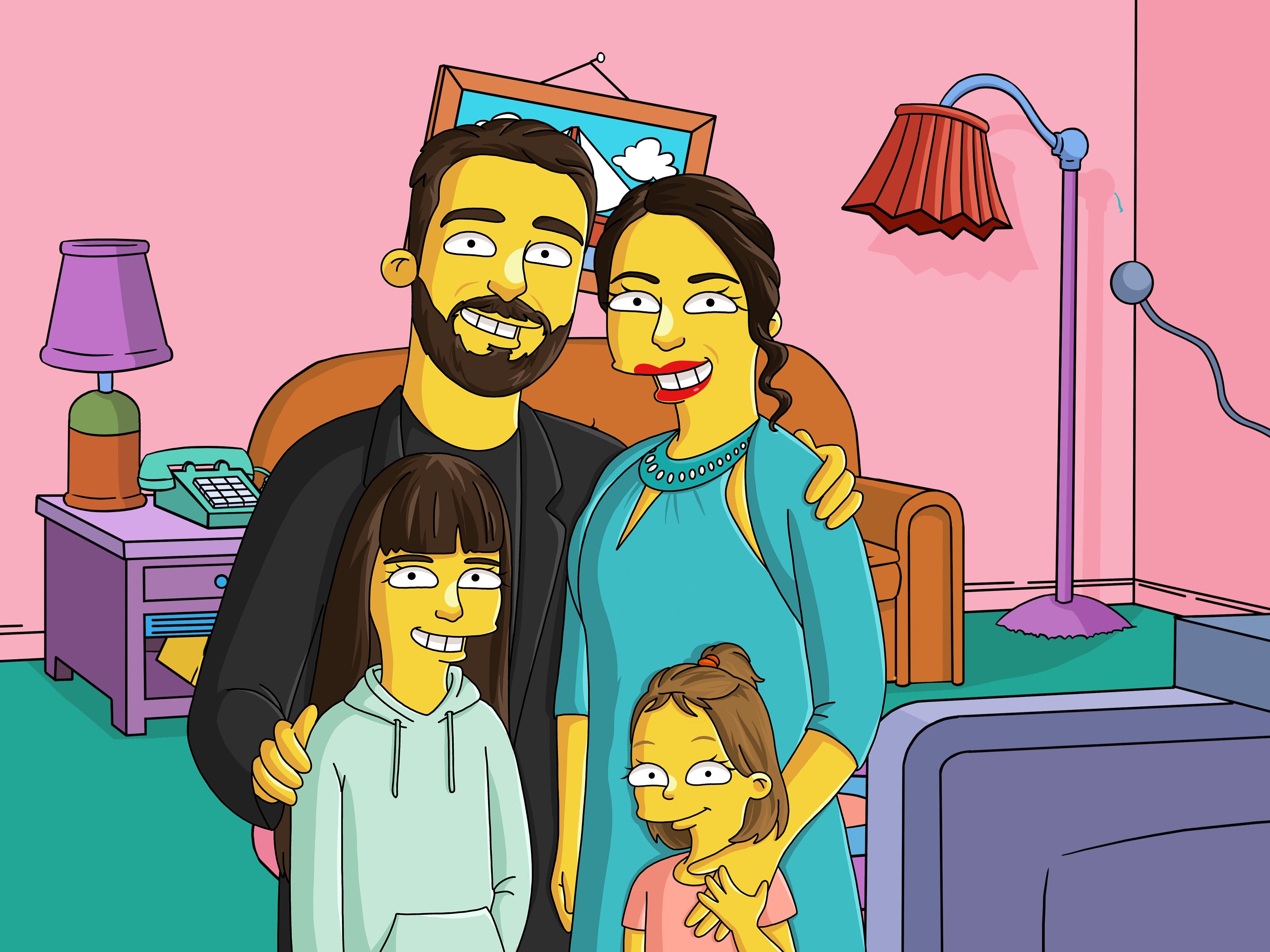 Digital Art & Collectibles Custom Yellow Character FAMILY Portrait ...