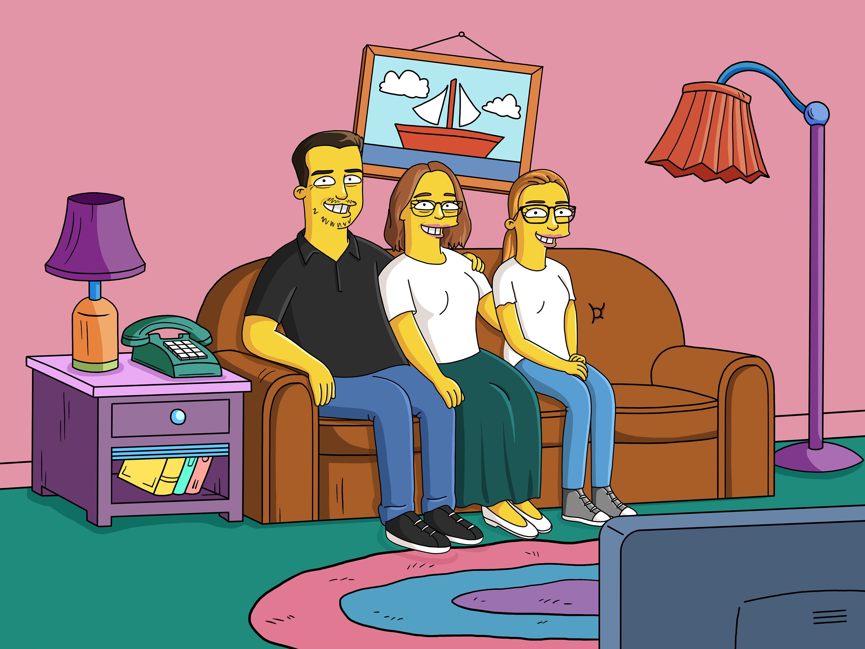 Color Me Yellow, Simpsons Cartoon Portrait,yellow Portrait, Custom ...