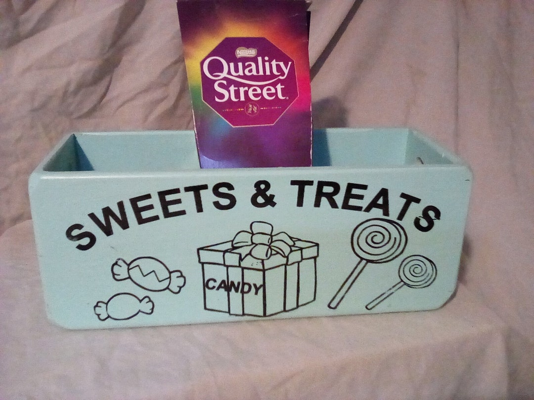 Painted Green Wooden Sweets & Treats Storage Box. - Etsy