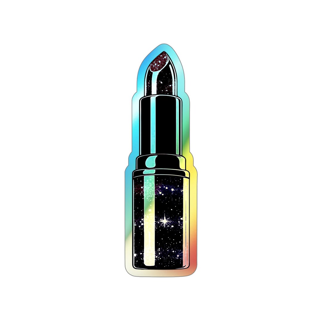 Holographic Goth Lipstick Sticker, Makeup Accessories, Gift for Beauty ...