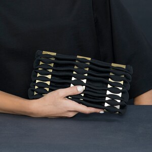 Avant Garde Red & Gold Vegan Clutch Statement Purse, Elegant Modern ...