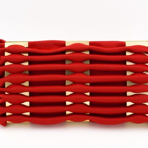 Avant Garde Red & Gold Vegan Clutch Statement Purse, Elegant Modern ...