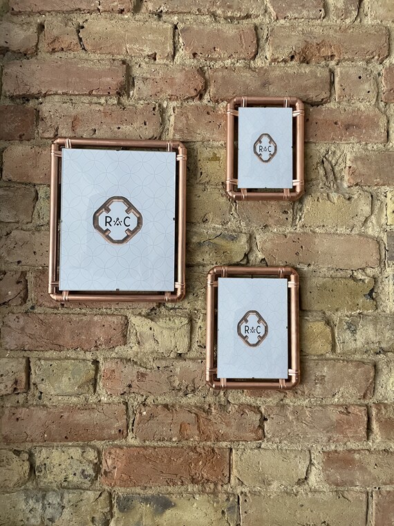 Copper Pipe Photo Frame Wall Mounted | Etsy